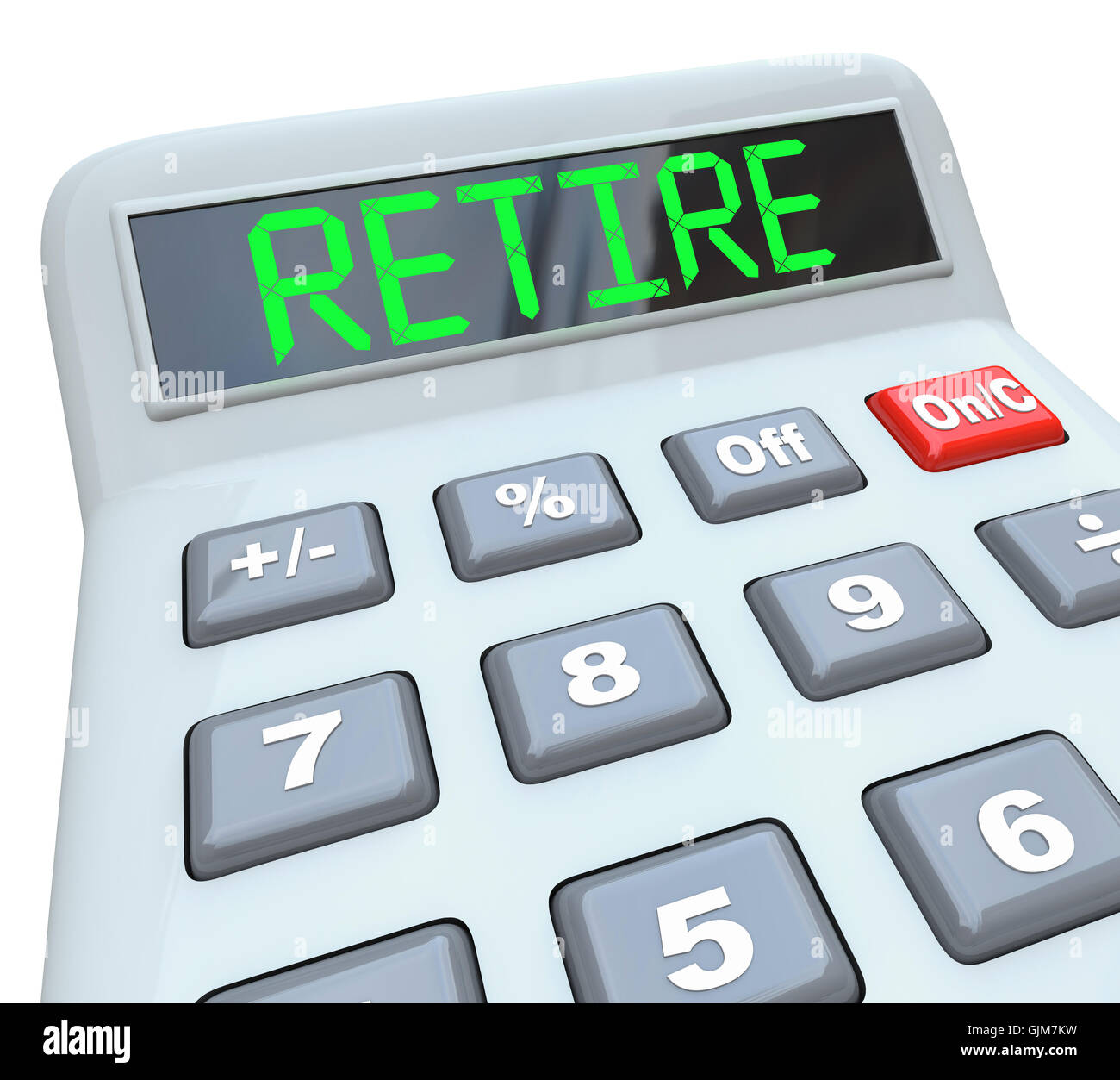 Retire - Plan Your Retirement Savings Calculator Stock Photo - Alamy