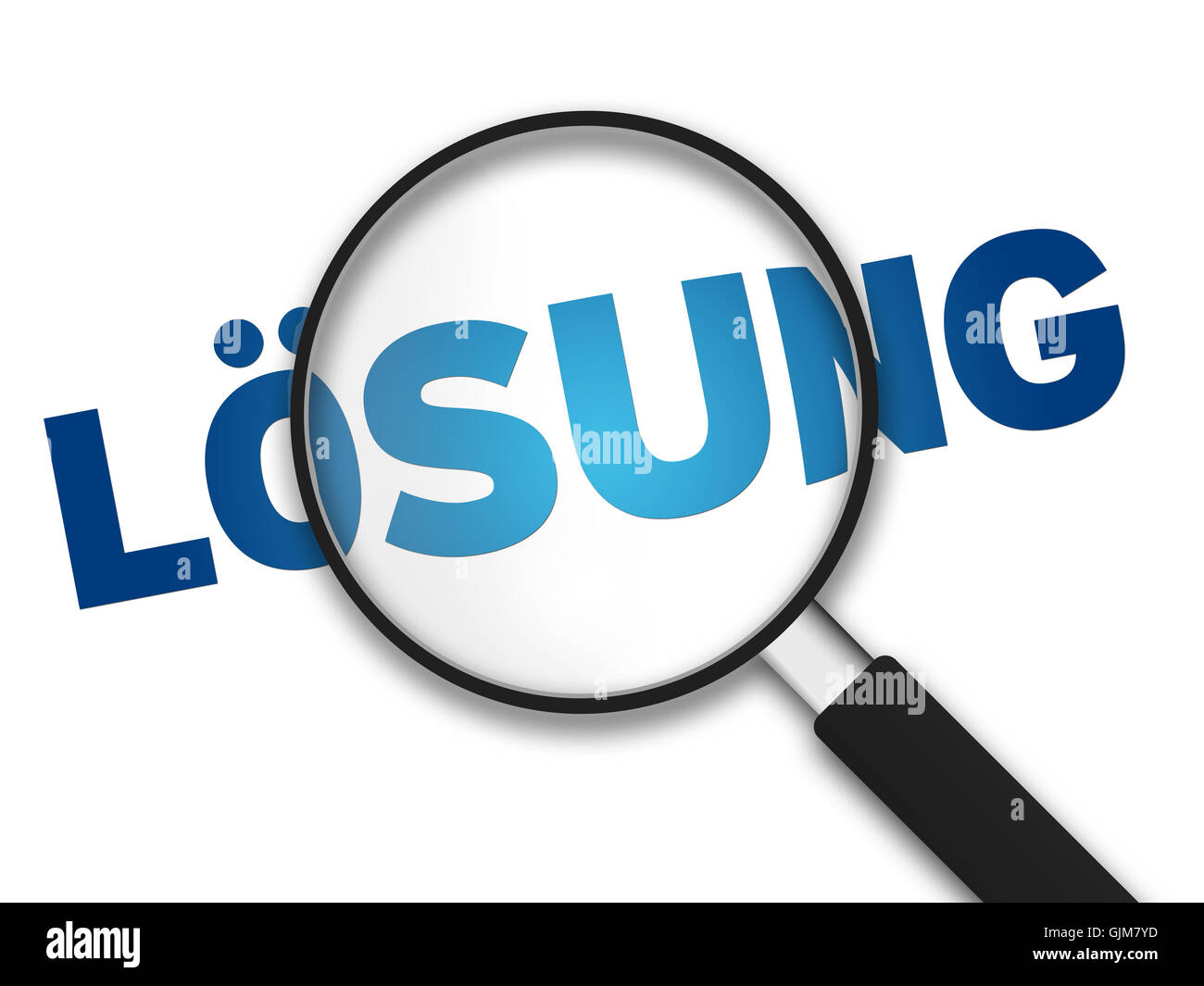 Magnifying Glass - Solutions Stock Photo - Alamy