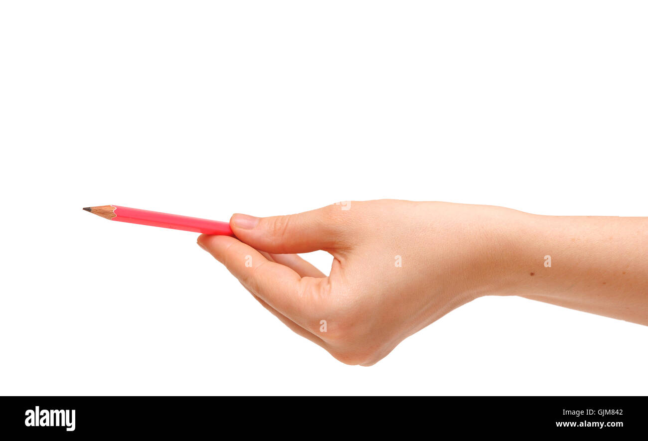 Hand and pencil hi-res stock photography and images - Alamy