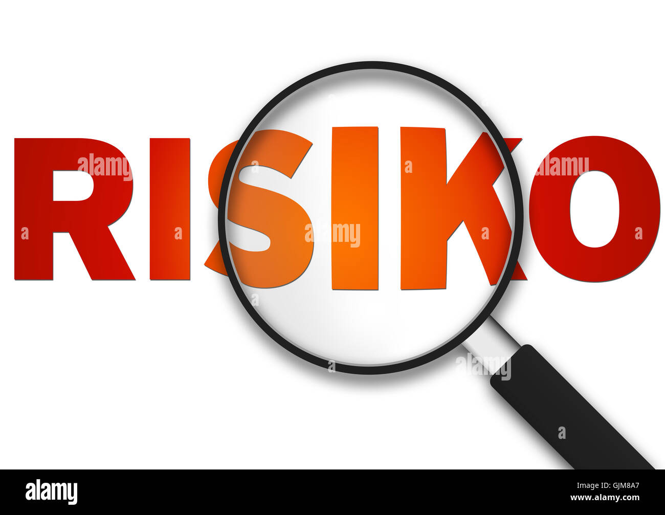 Magnifying Glass - Risk Stock Photo - Alamy