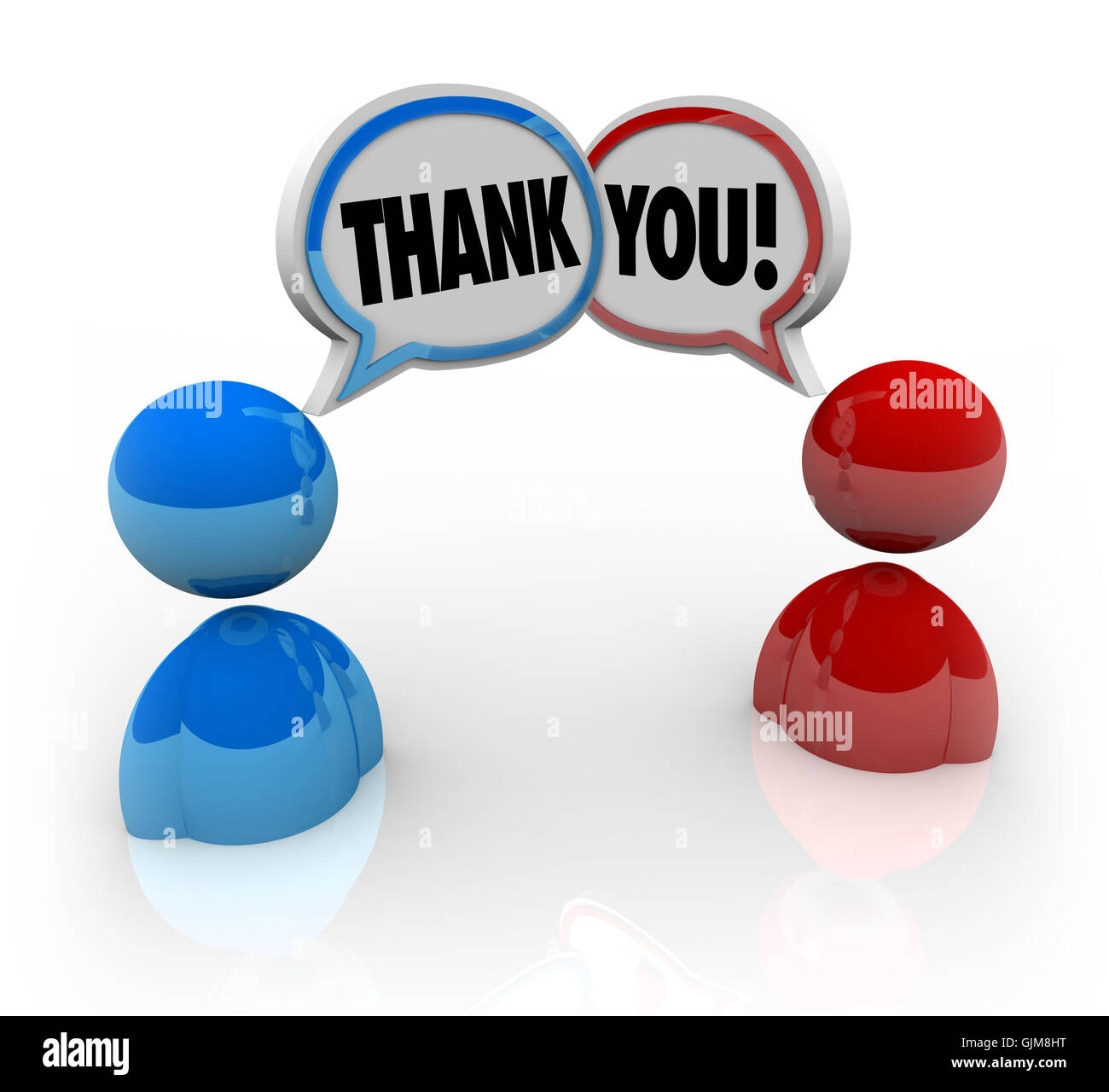 Thank You - Two People Voicing Appreciation Stock Photo - Alamy