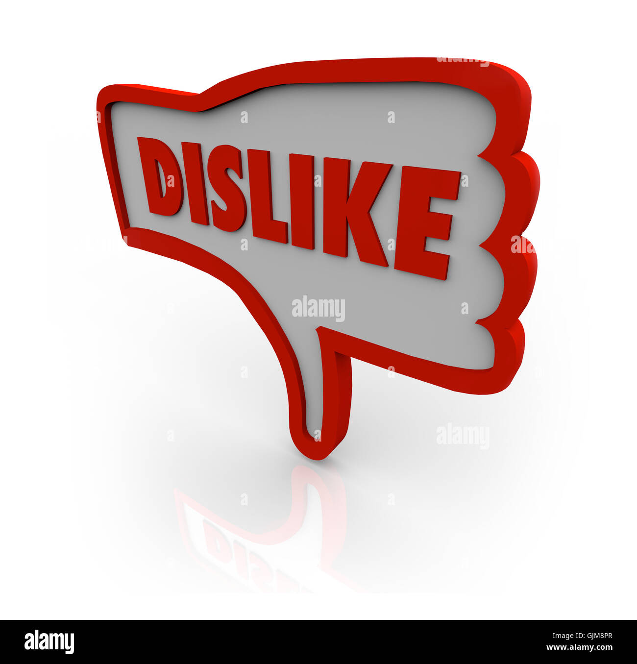 Dislike Thumb Down Hand Icon Shows Displeasure Stock Photo - Alamy