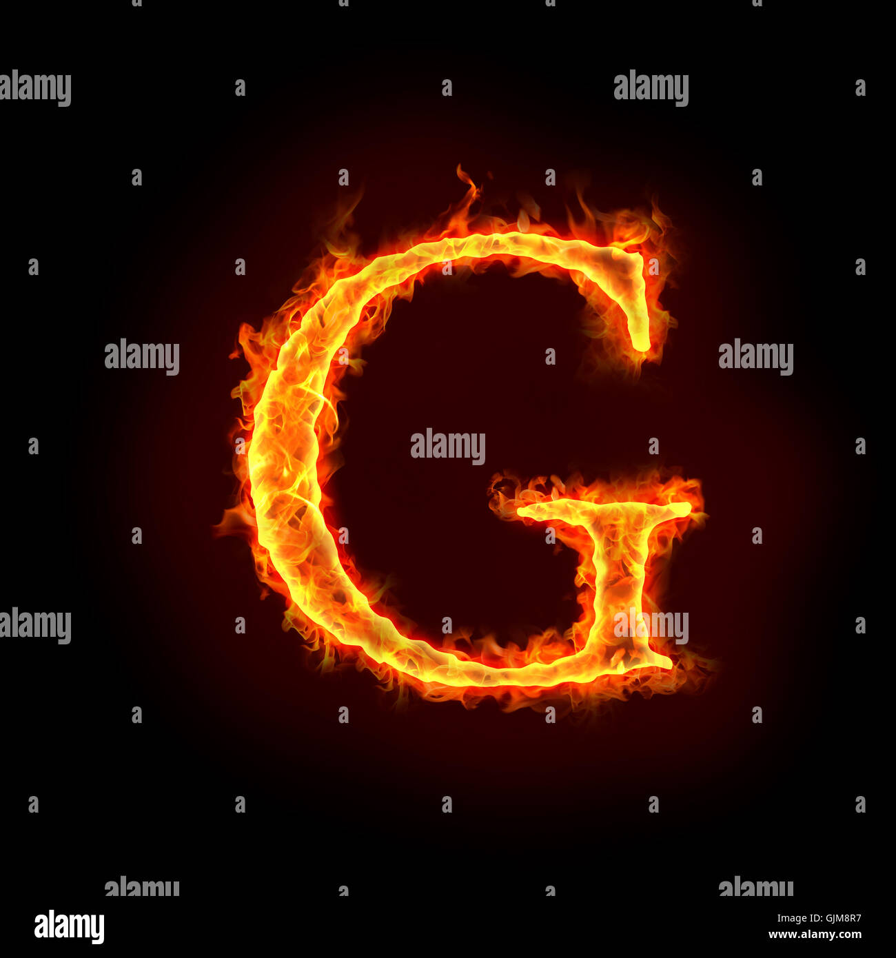 fire alphabets, G Stock Photo - Alamy