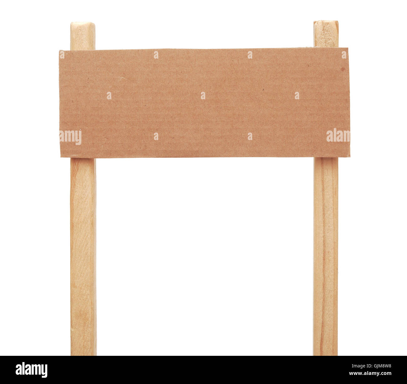 cardboard sign isolated on a white background Stock Photo - Alamy