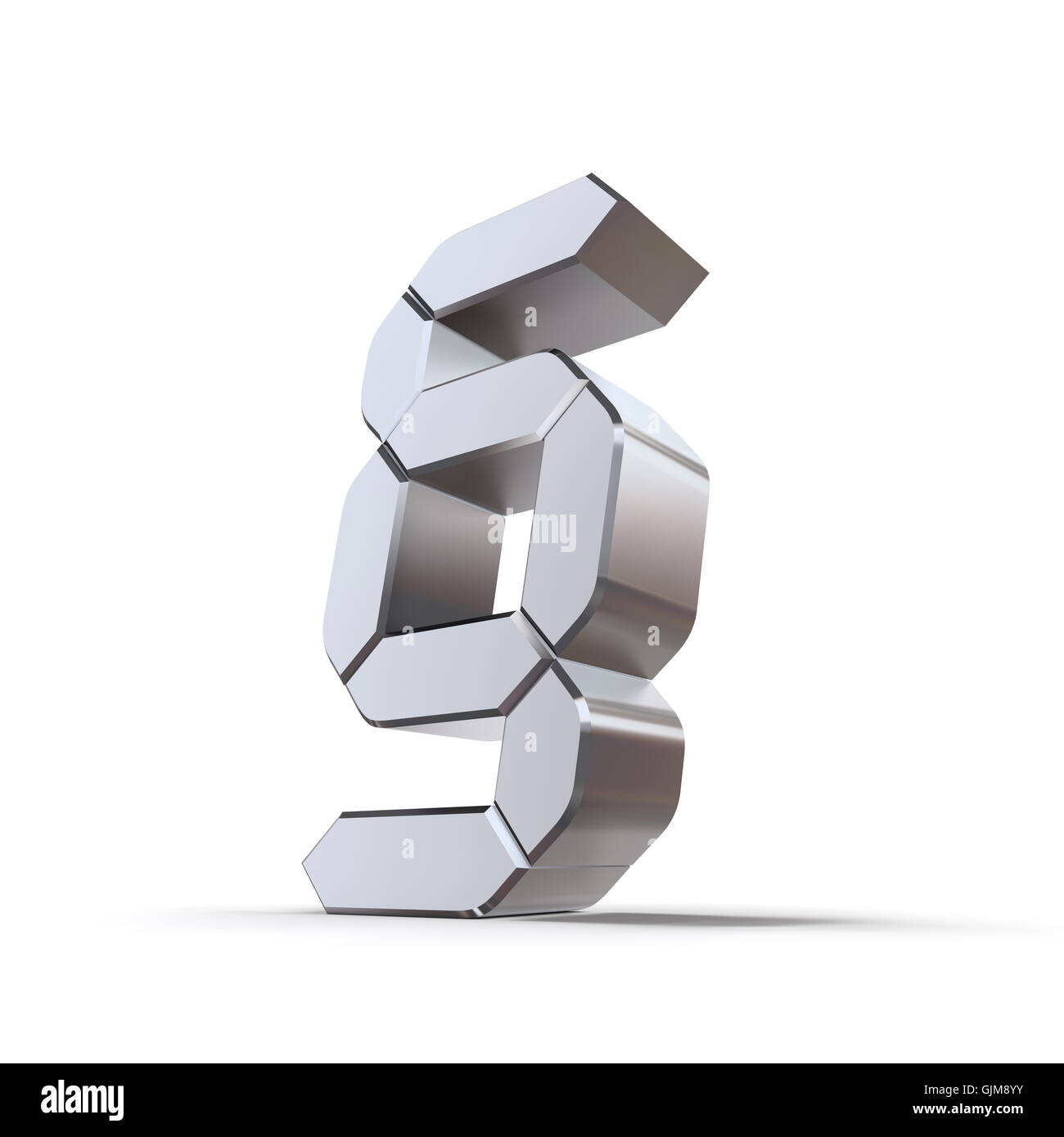 Metallic Paragraph Symbol - LCD Look Stock Photo - Alamy