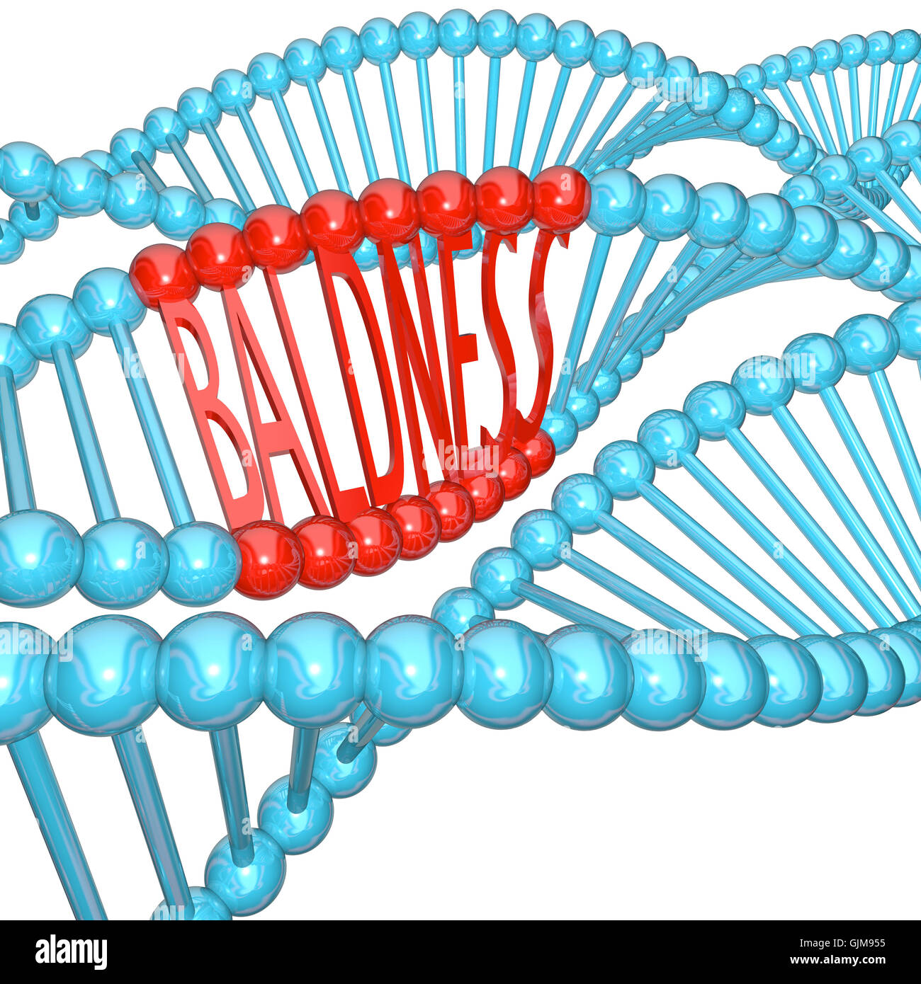 Baldness - Hereditary Genetics in DNA Strand Stock Photo - Alamy