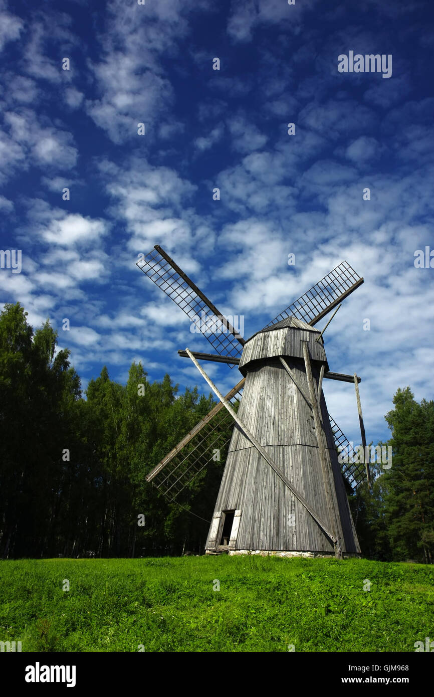 Rustic wind mill blades hi-res stock photography and images - Alamy