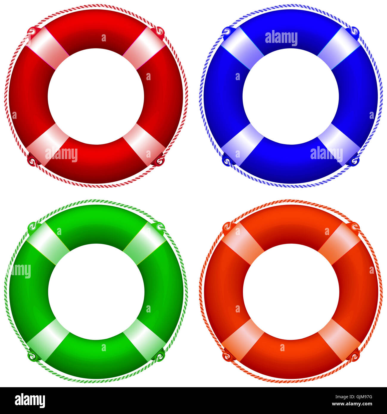 Life buoy collection Cut Out Stock Images & Pictures - Alamy