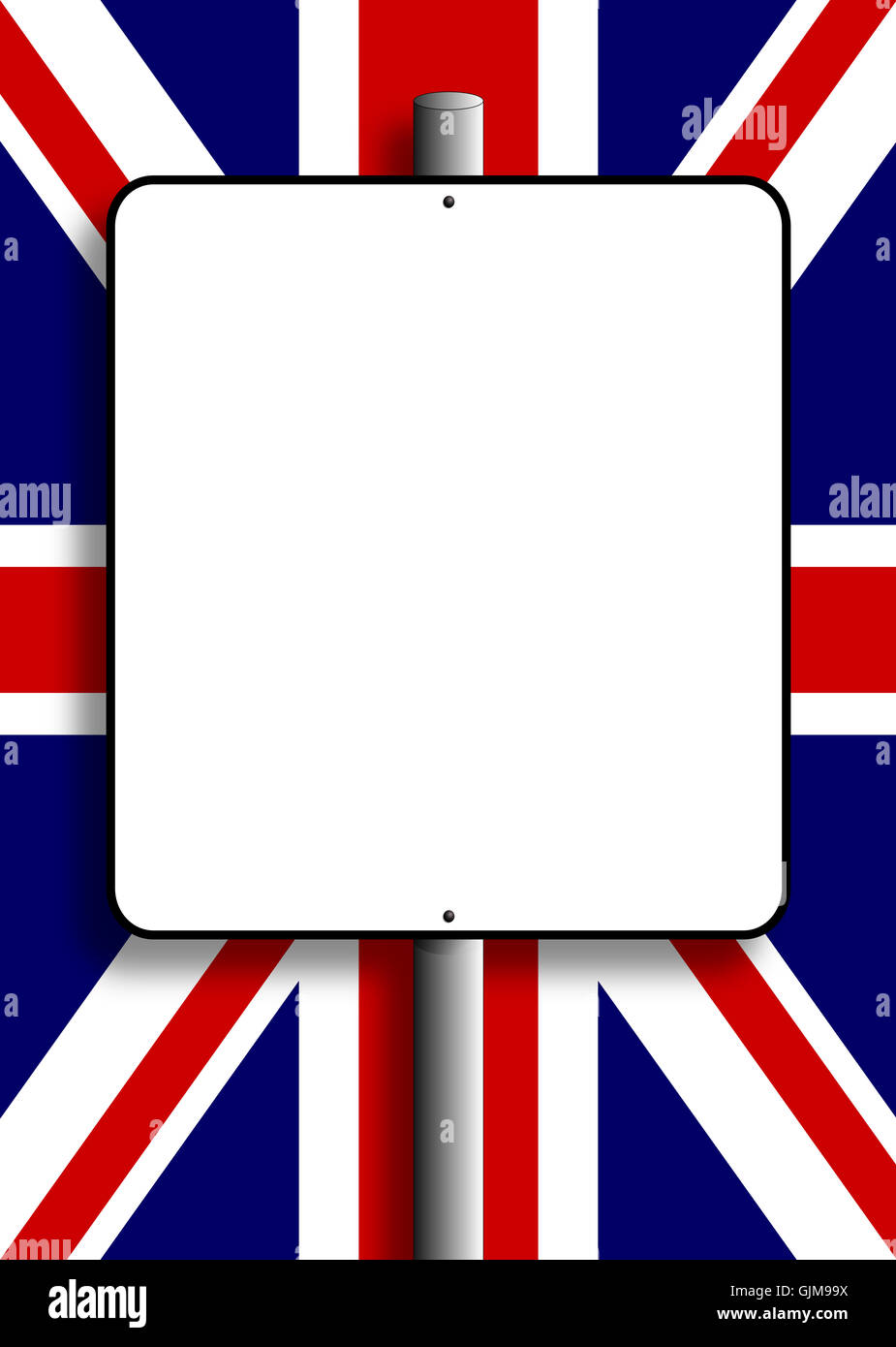 UK Flag Sign Post Stock Photo - Alamy