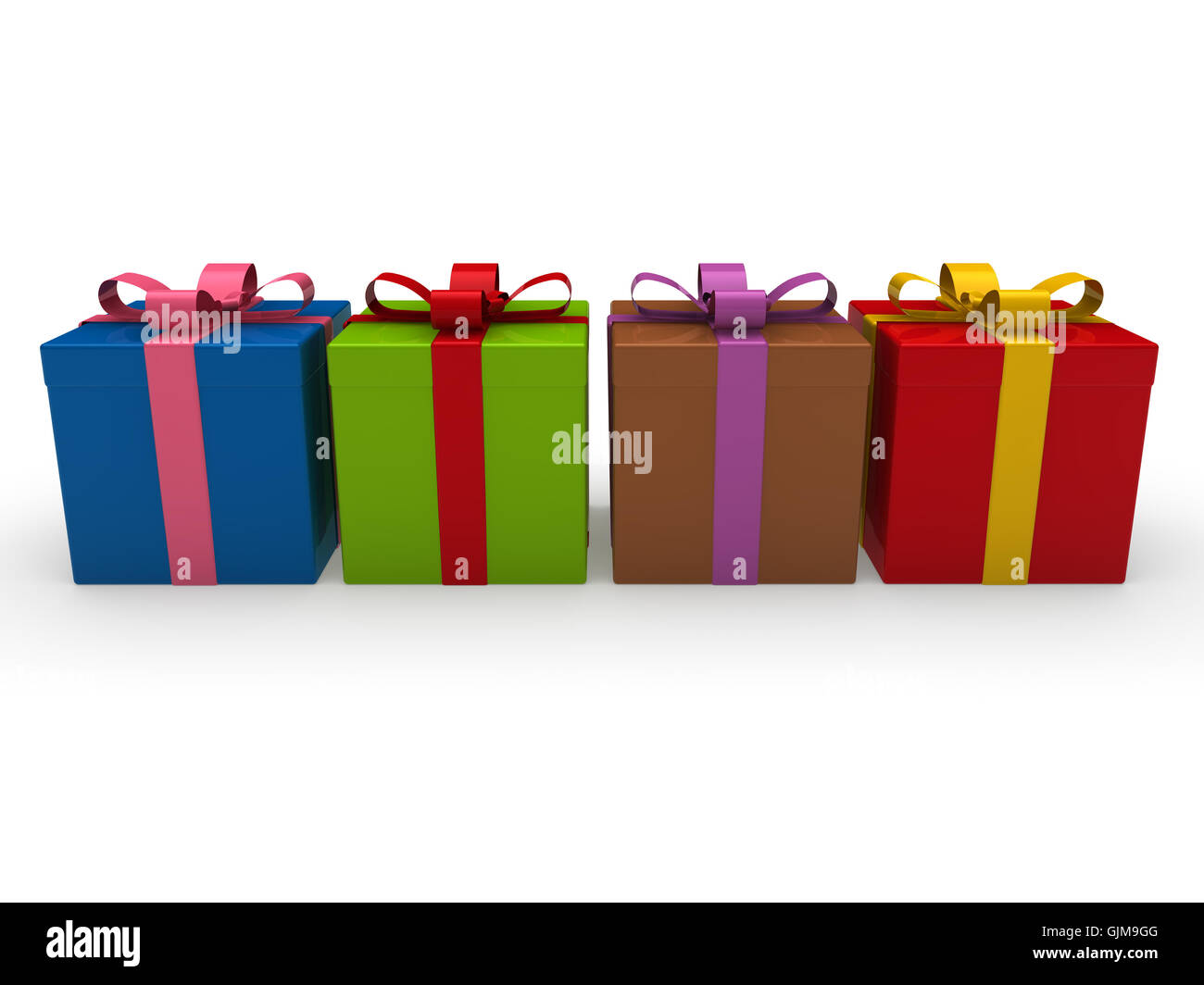 3d gift box color Stock Photo - Alamy