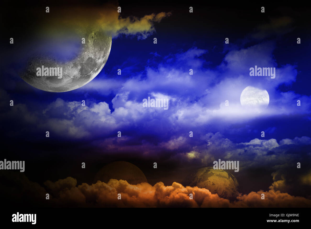 space photo composition globe Stock Photo - Alamy