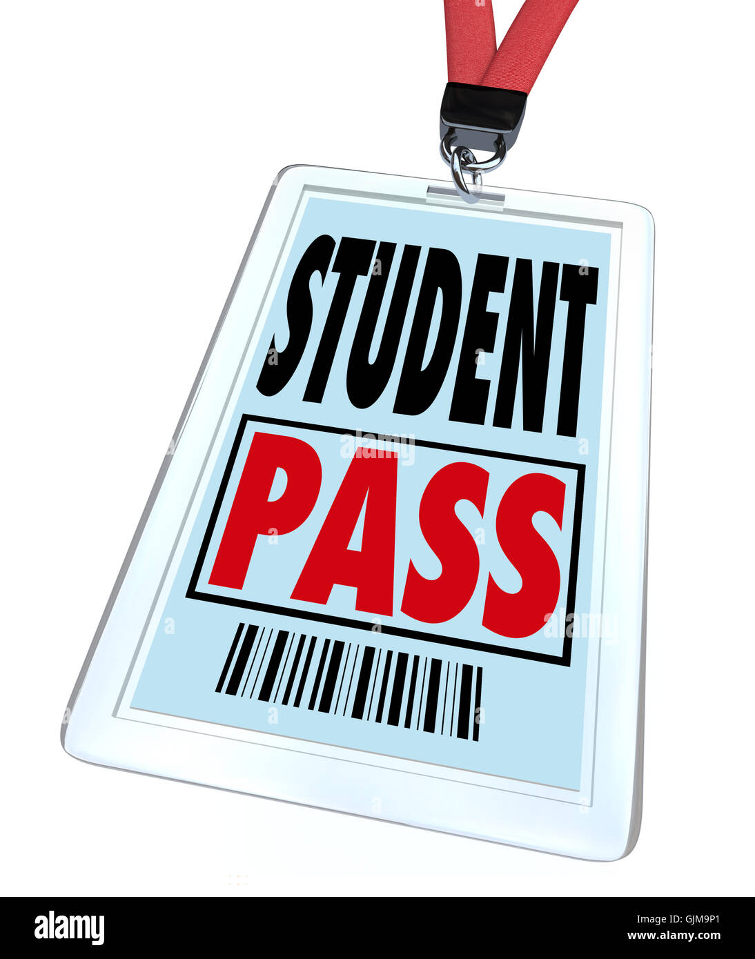 Student Pass in Badge Holder for School Field Trip Special Event Stock ...