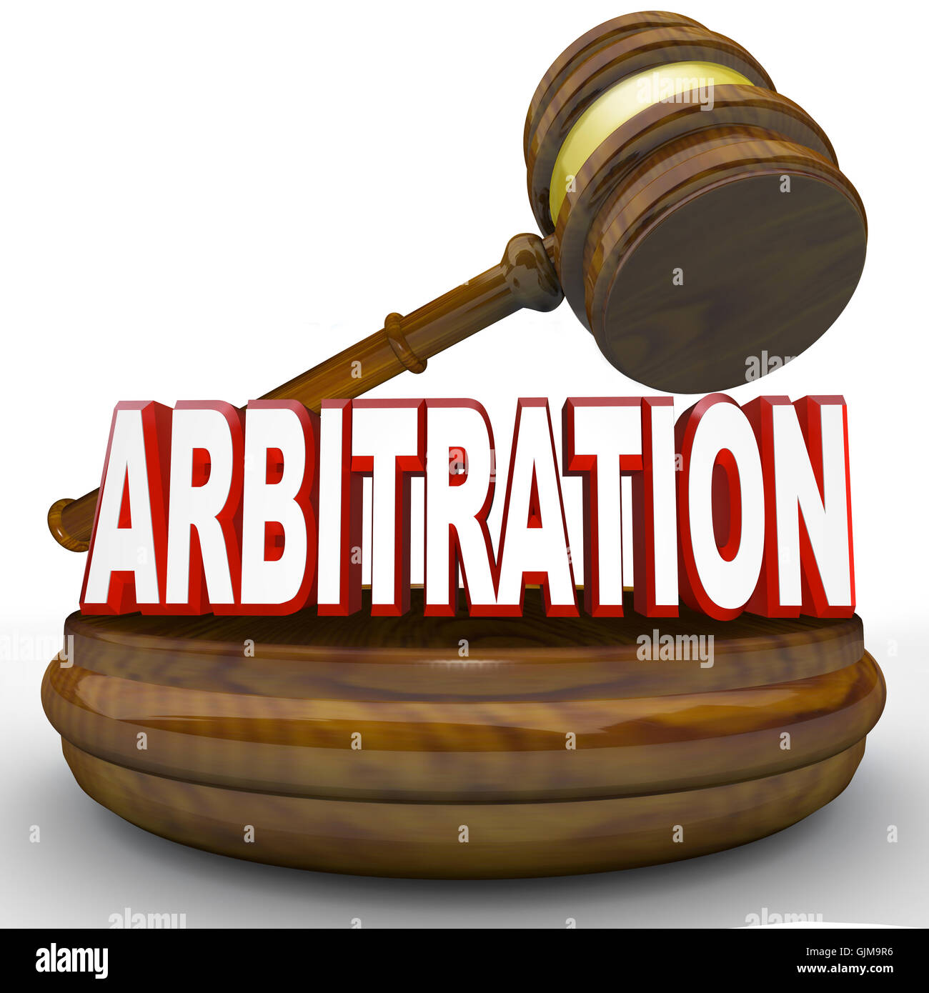 Arbitration - Word and Gavel for Settlement or Decision Stock Photo - Alamy
