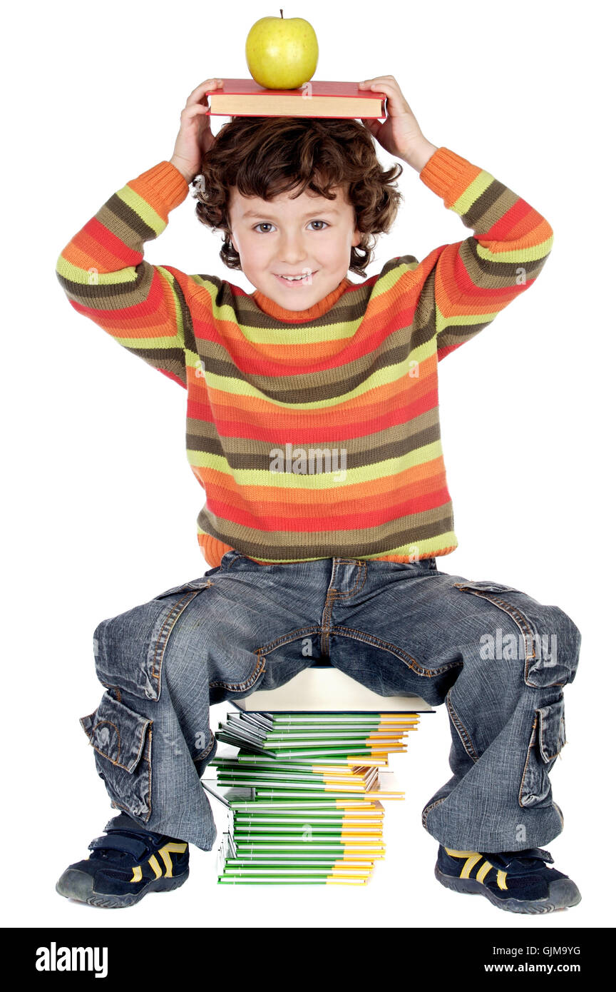 adorable book child Stock Photo - Alamy
