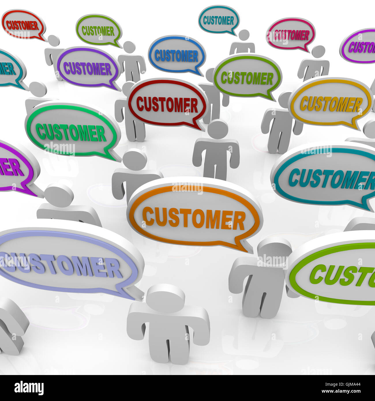 Customers - Large Group of People Talking Stock Photo - Alamy