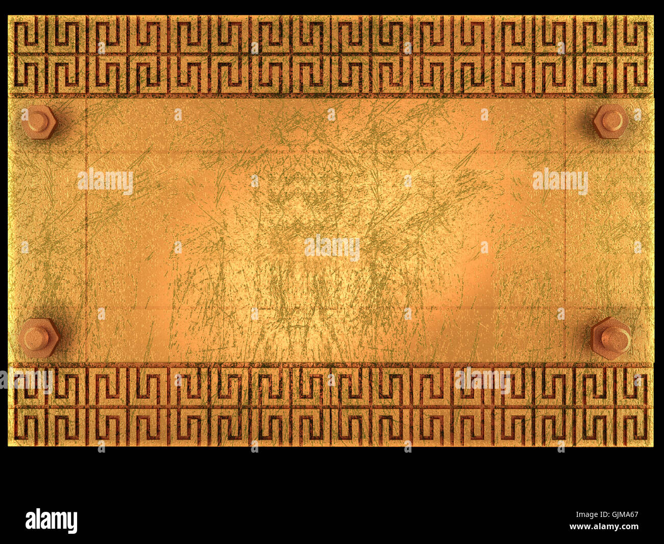 ancient bronze signboard Stock Photo - Alamy
