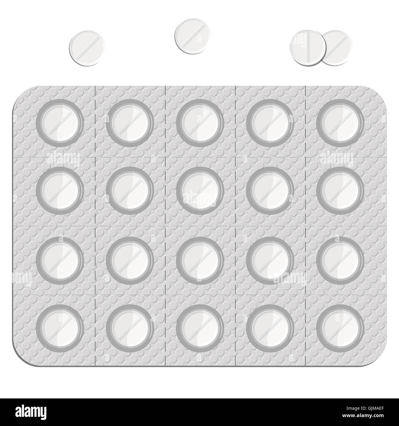 pills in a blister pack Stock Photo - Alamy