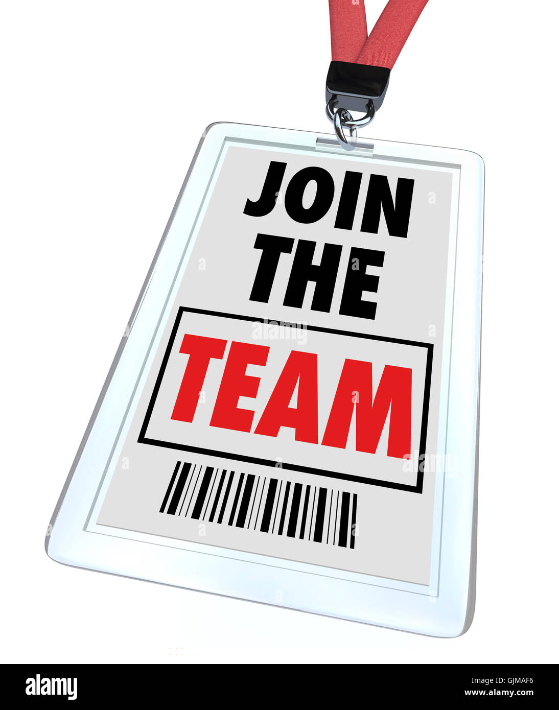 Join the Team - Lanyard and Badge Stock Photo - Alamy