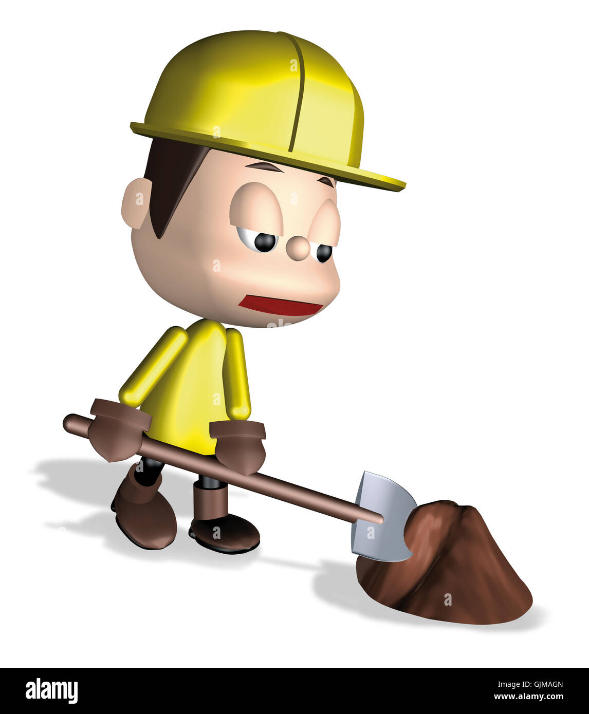Worker shovel Cut Out Stock Images & Pictures - Alamy