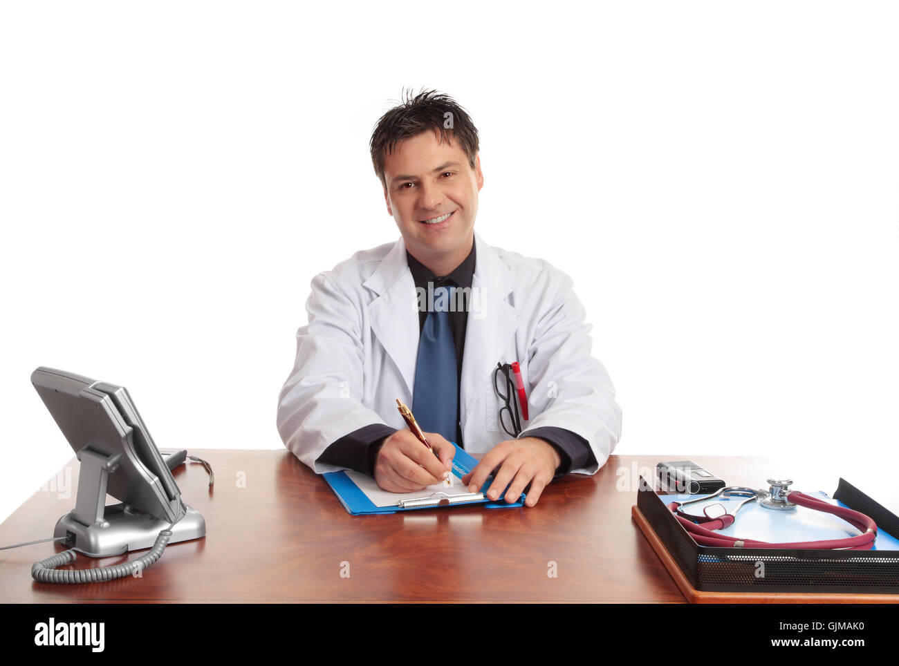 Friendly Caring Doctor Stock Photo - Alamy
