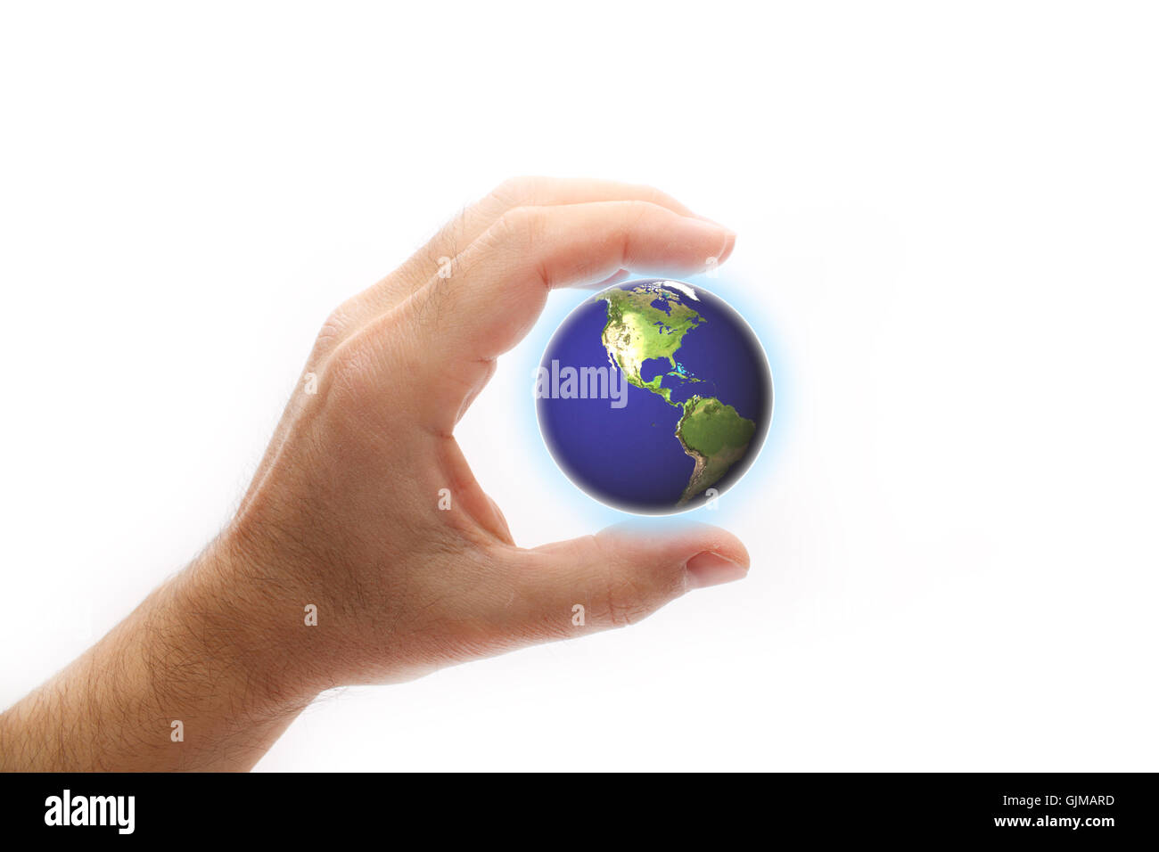 globe in hand Stock Photo - Alamy