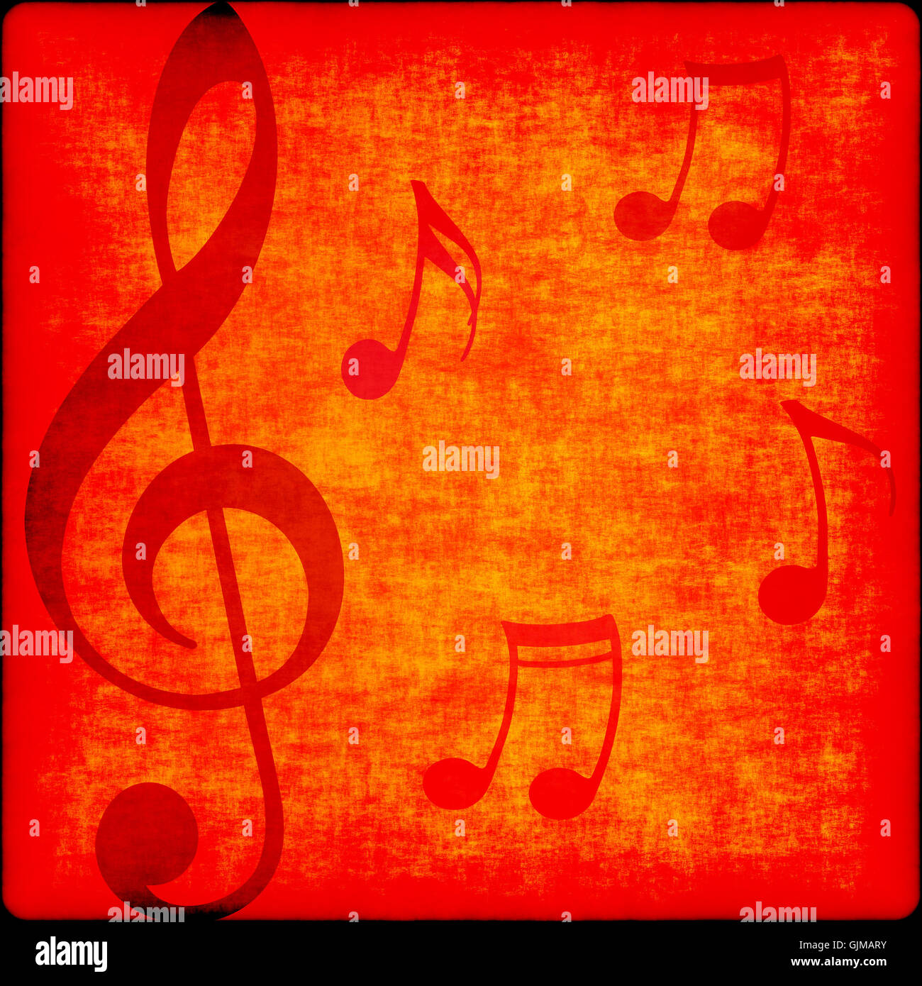 music notes on grunge Stock Photo - Alamy