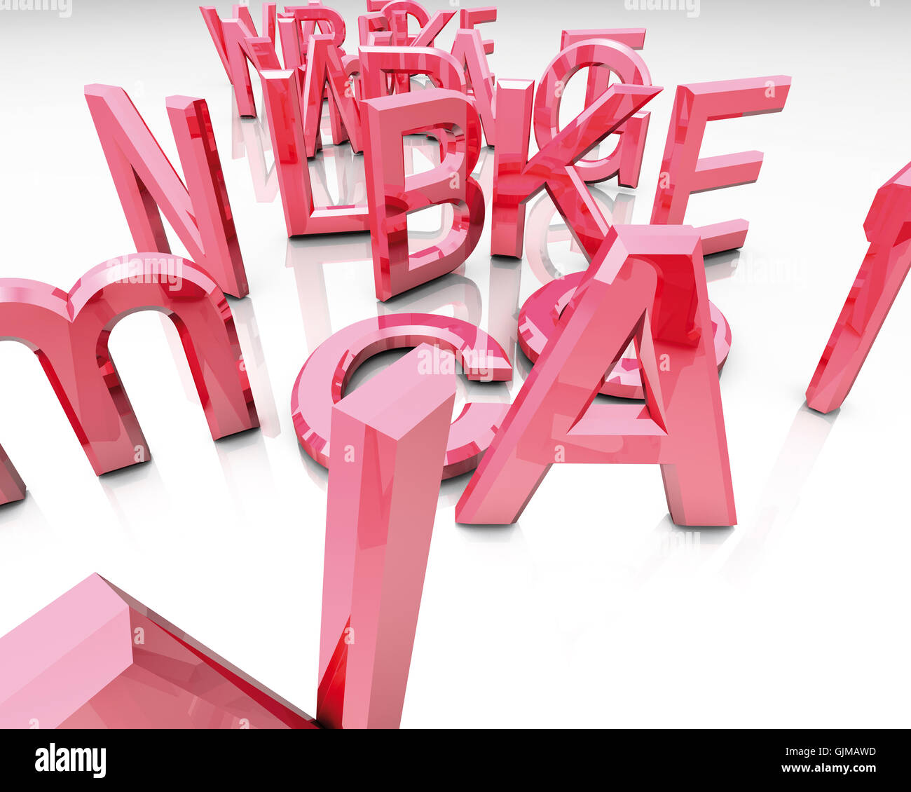 Alphabet red letters Stock Photo - Alamy