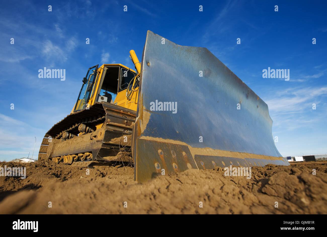 excavation equipment bulldozer Stock Photo - Alamy