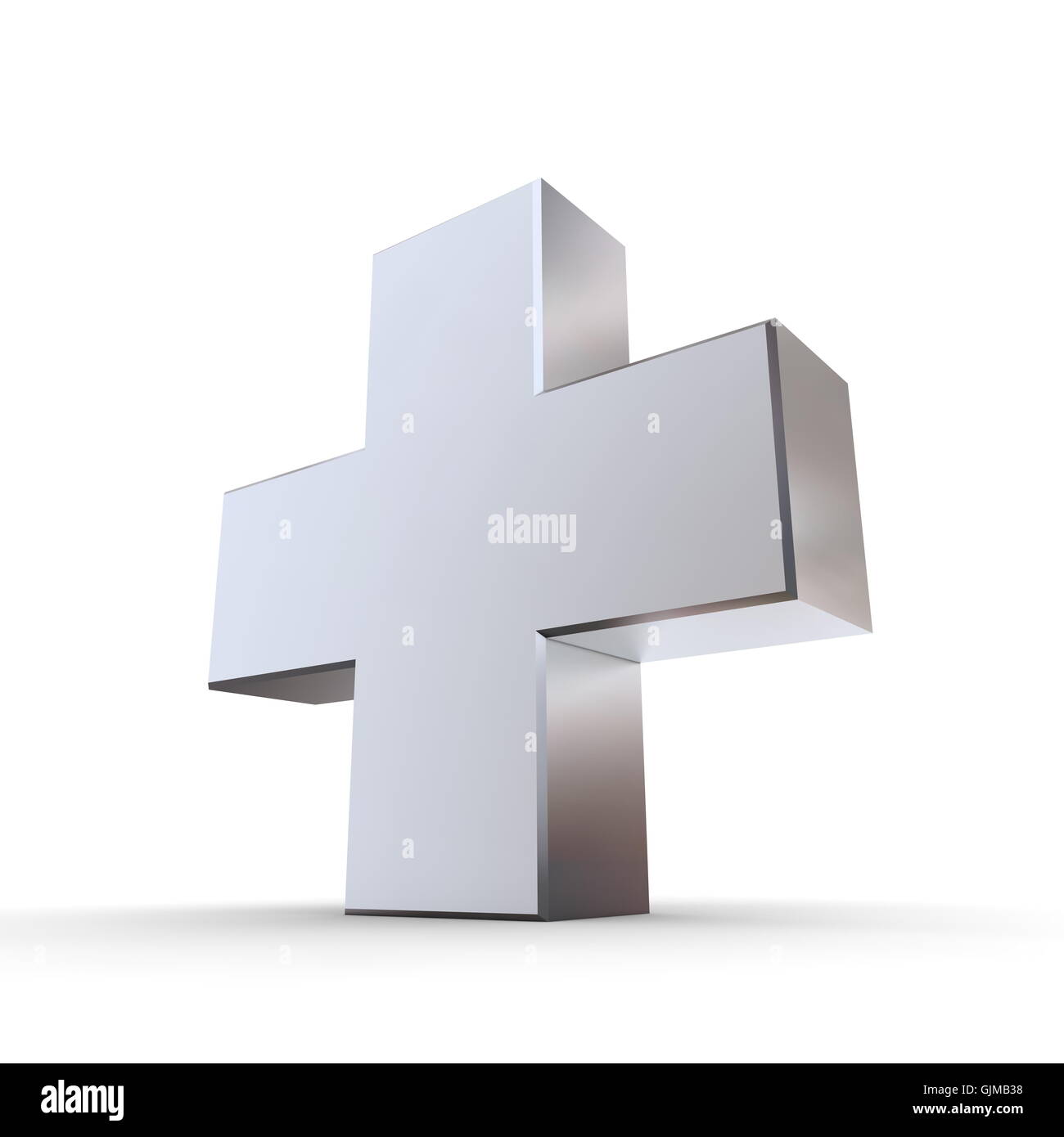 Solid Shiny Metallic Cross Stock Photo - Alamy