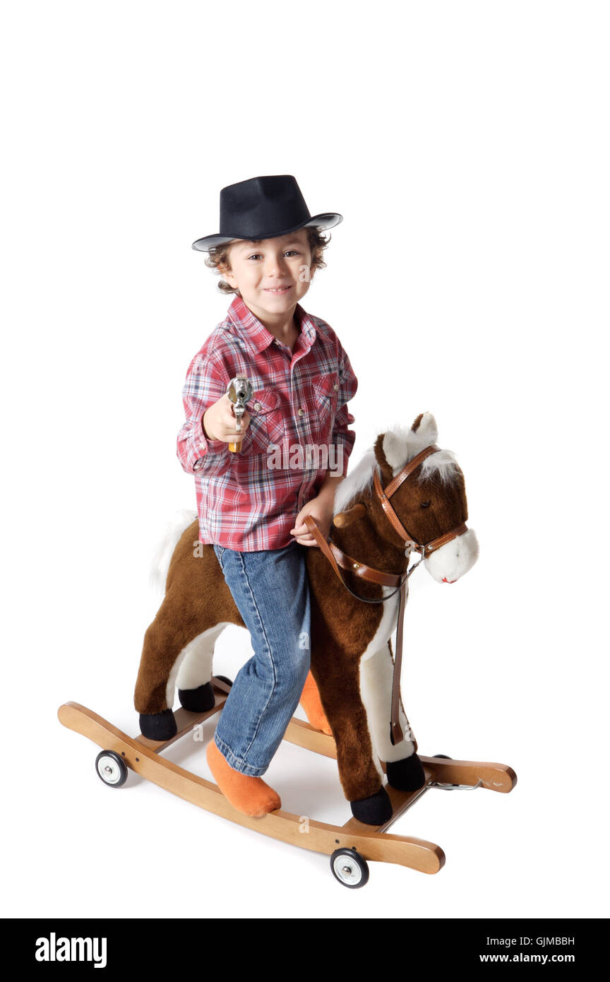 Boy riding horse Cut Out Stock Images & Pictures - Alamy