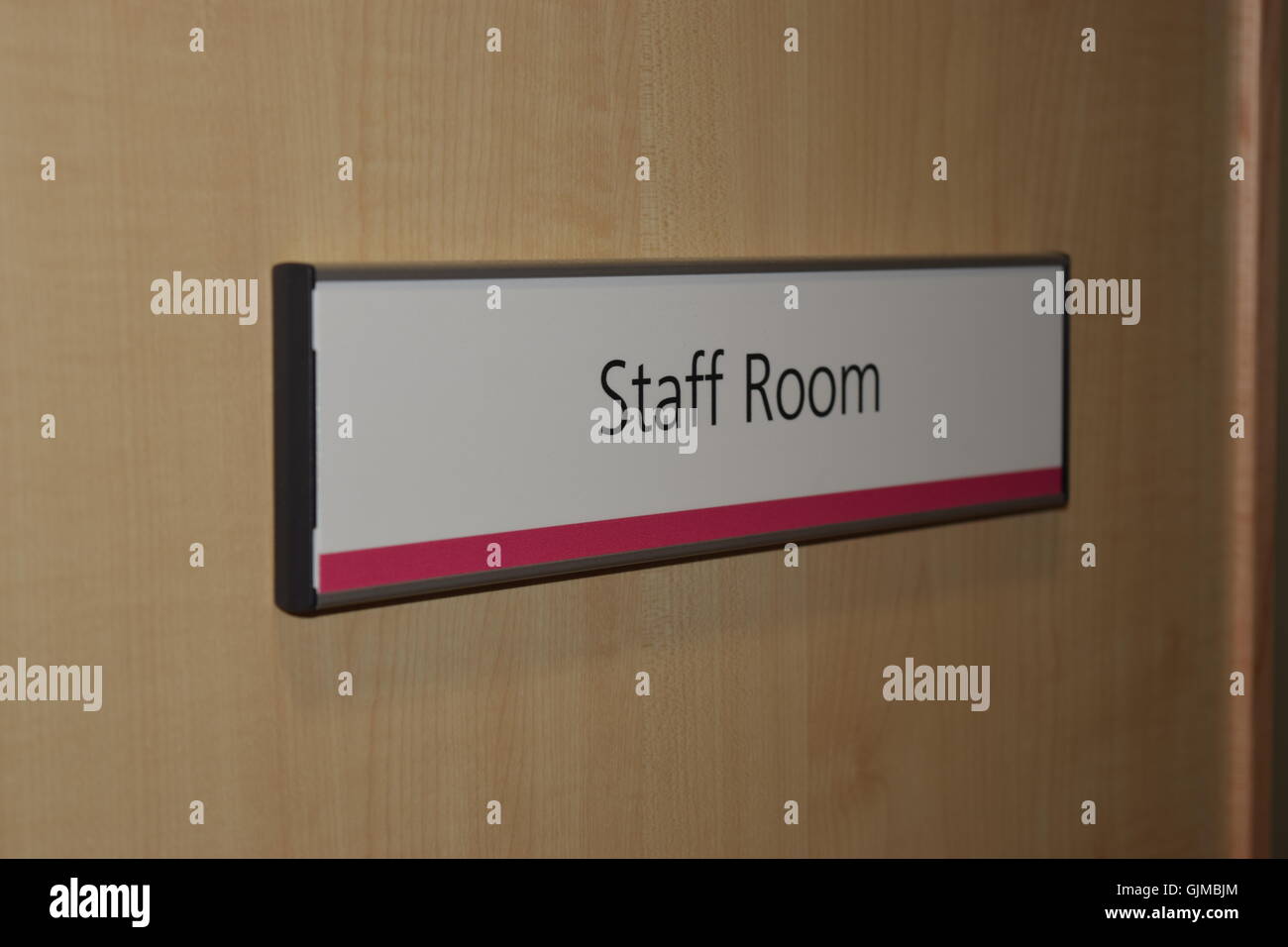 Staff Room Sign on a Wooden Door Stock Photo - Alamy