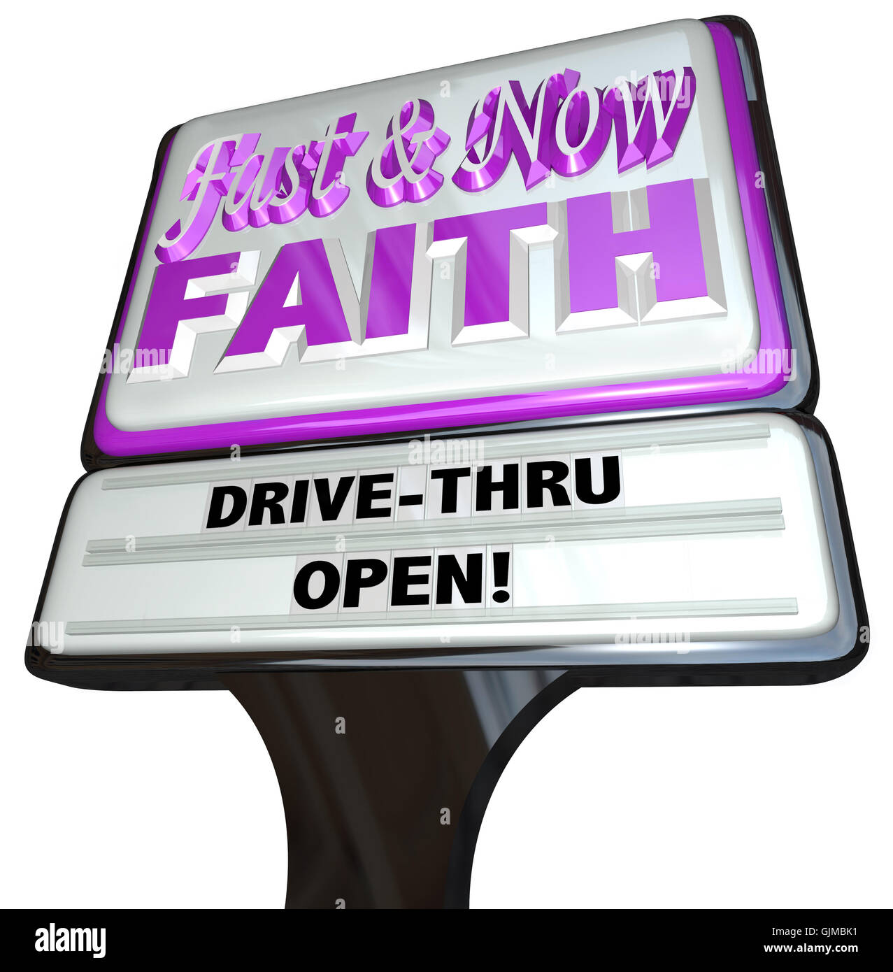 Faith - Fast and Now Fast Food Restaurant Sign Stock Photo - Alamy