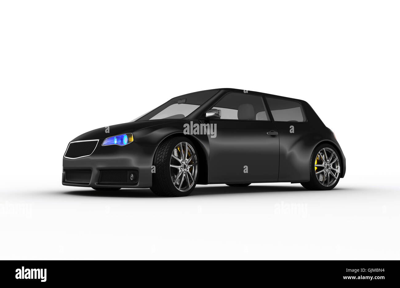 Yellow sports car Stock Photo - Alamy