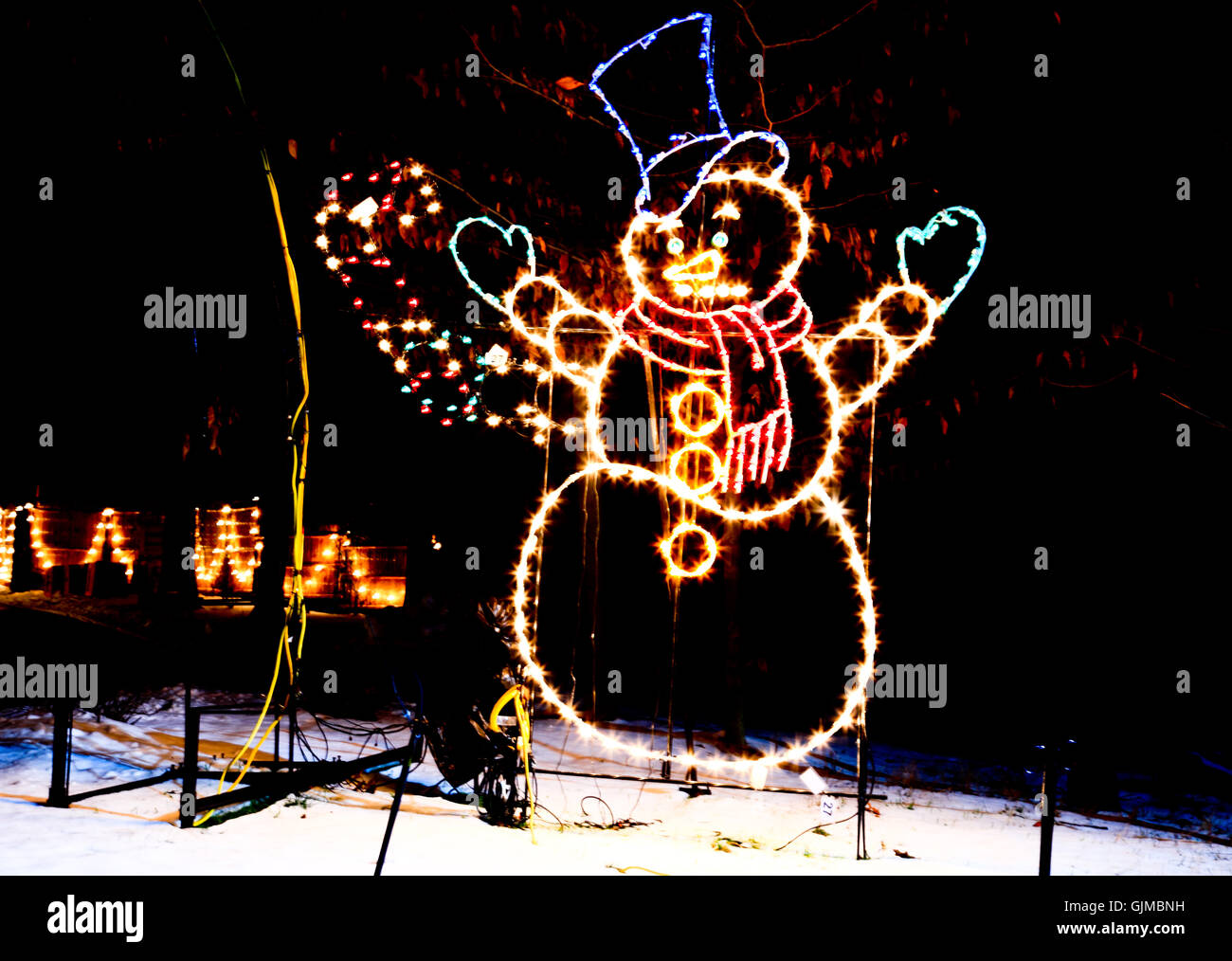 the holiday light display Stock Photo - Alamy