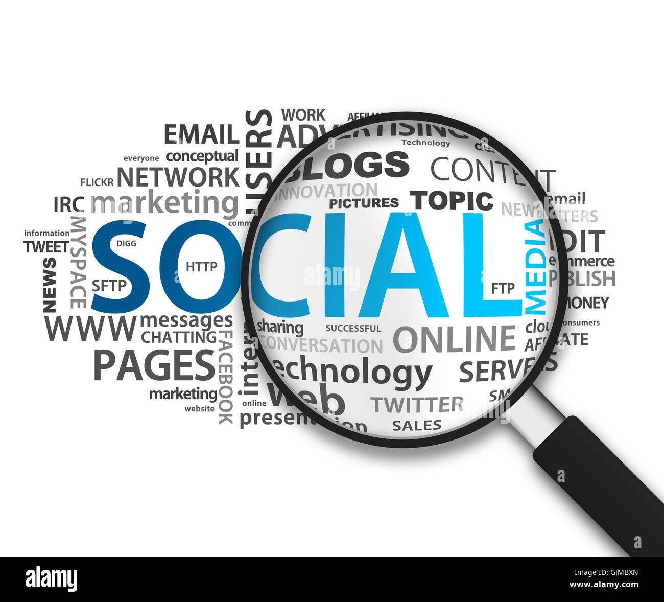 Cloud computing search magnifying hi-res stock photography and images ...