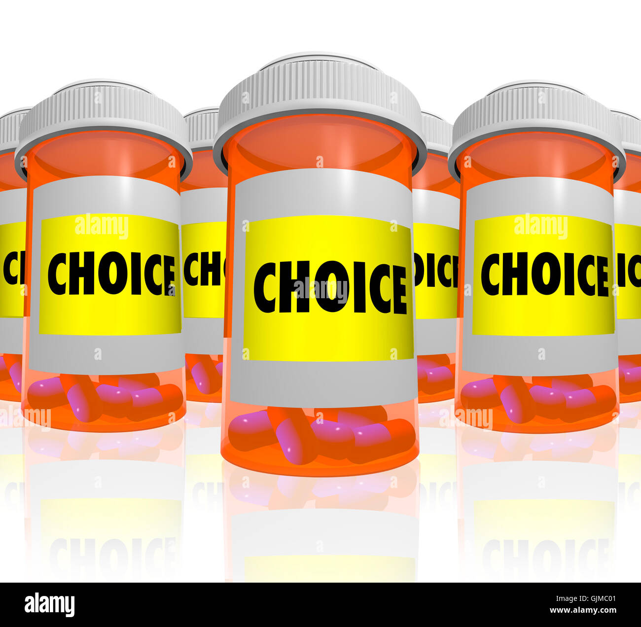 Choice - Choose from Many Prescription Bottles Stock Photo - Alamy