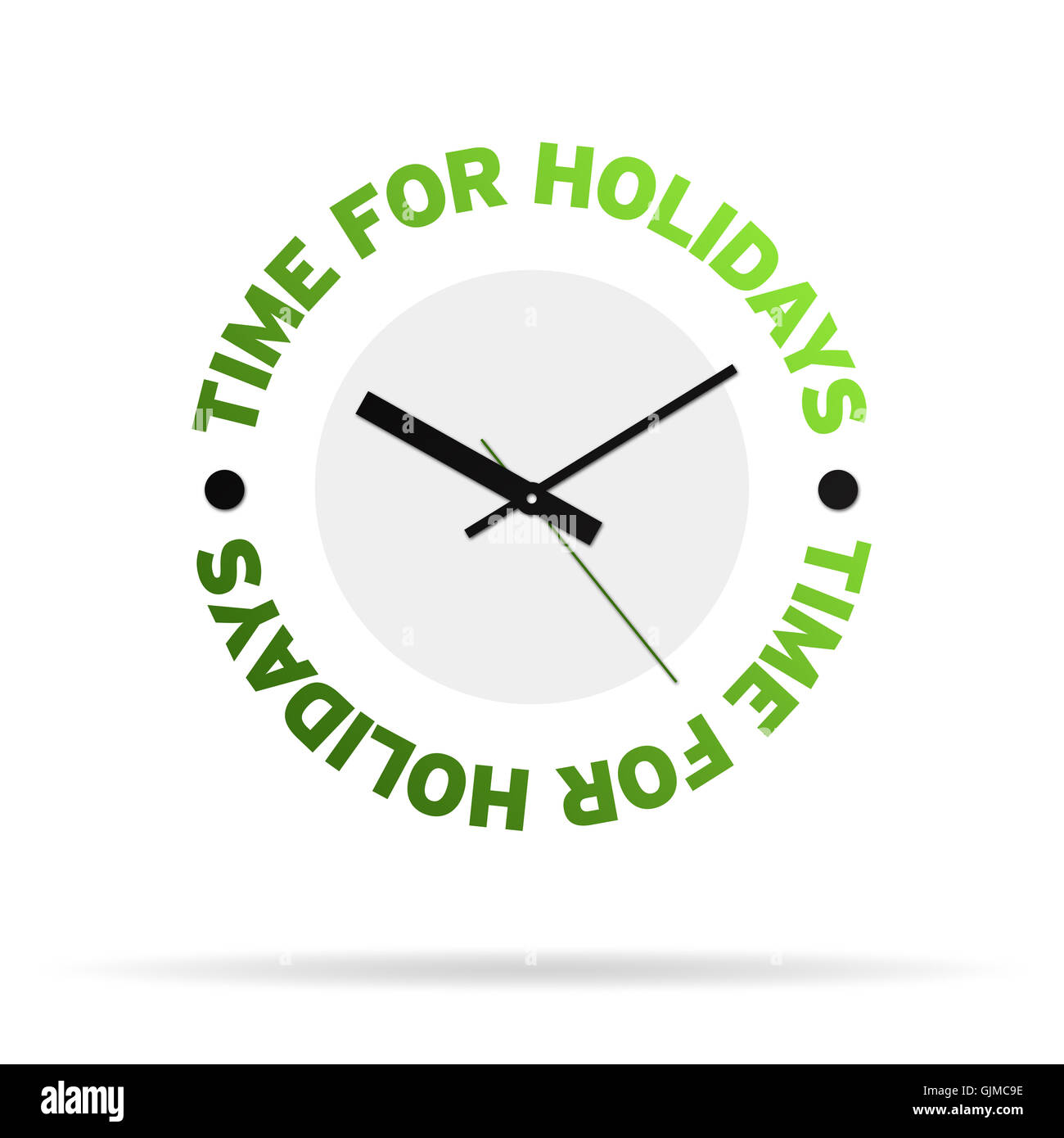 Time For Holidays Clock Stock Photo - Alamy