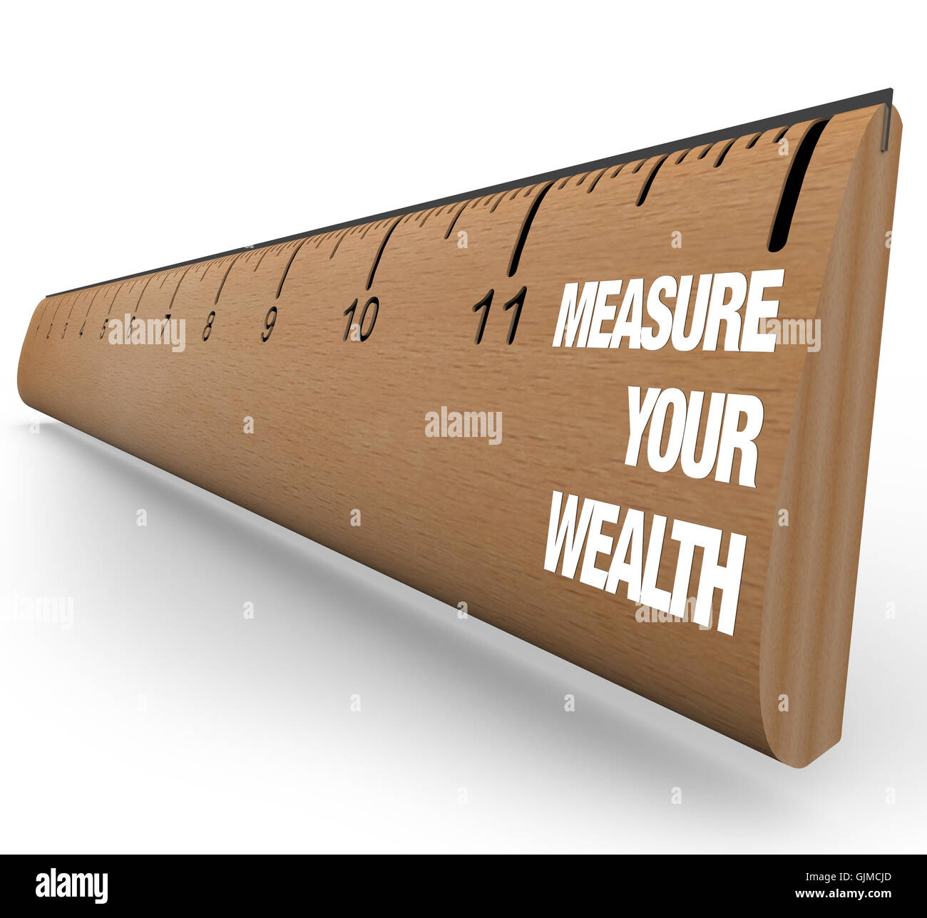 Ruler - Measure Your Wealth Stock Photo - Alamy
