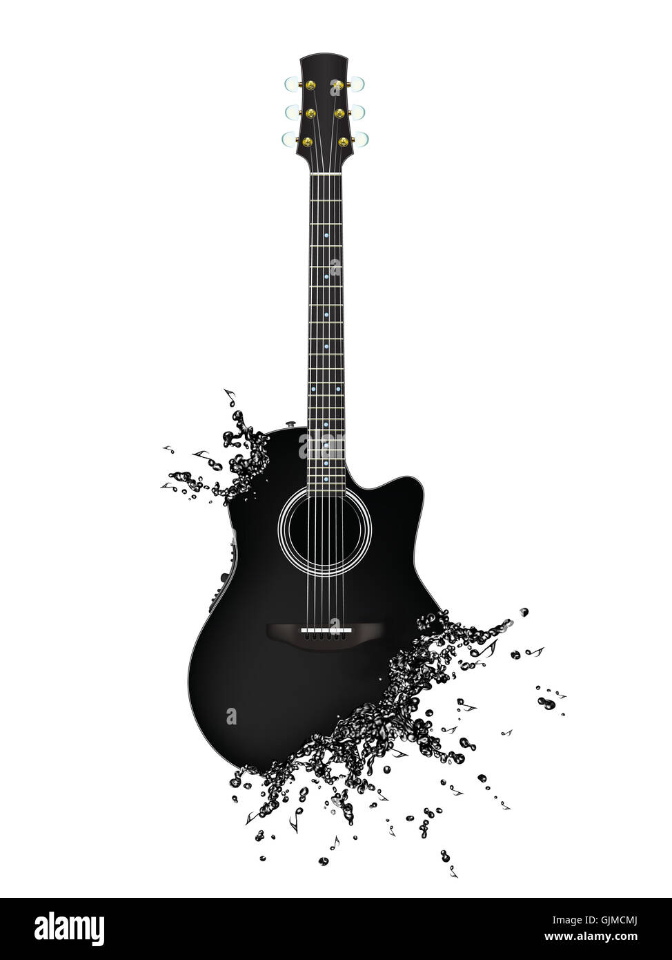 Guitar illustration Cut Out Stock Images & Pictures - Alamy