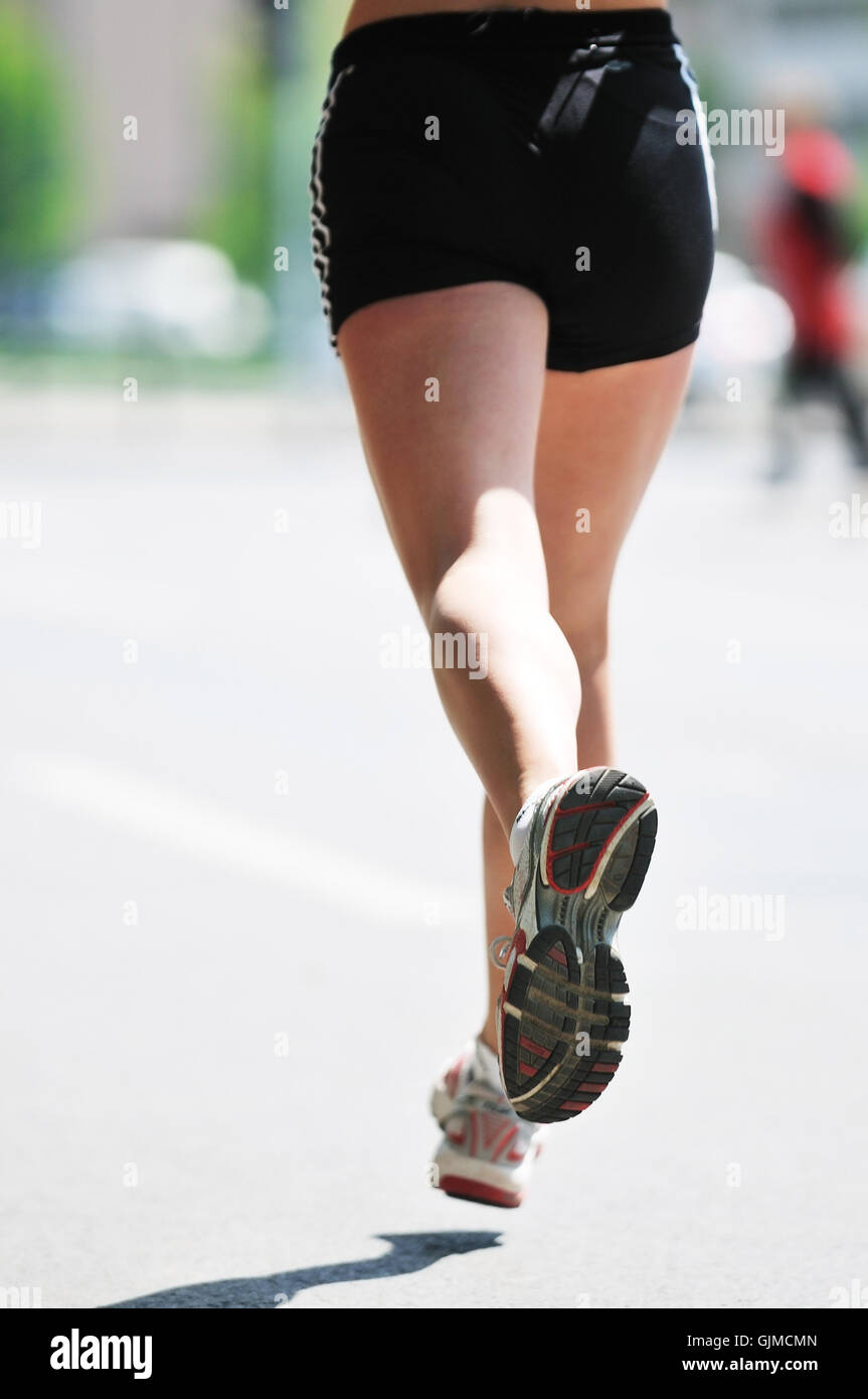 marathon woman run Stock Photo - Alamy
