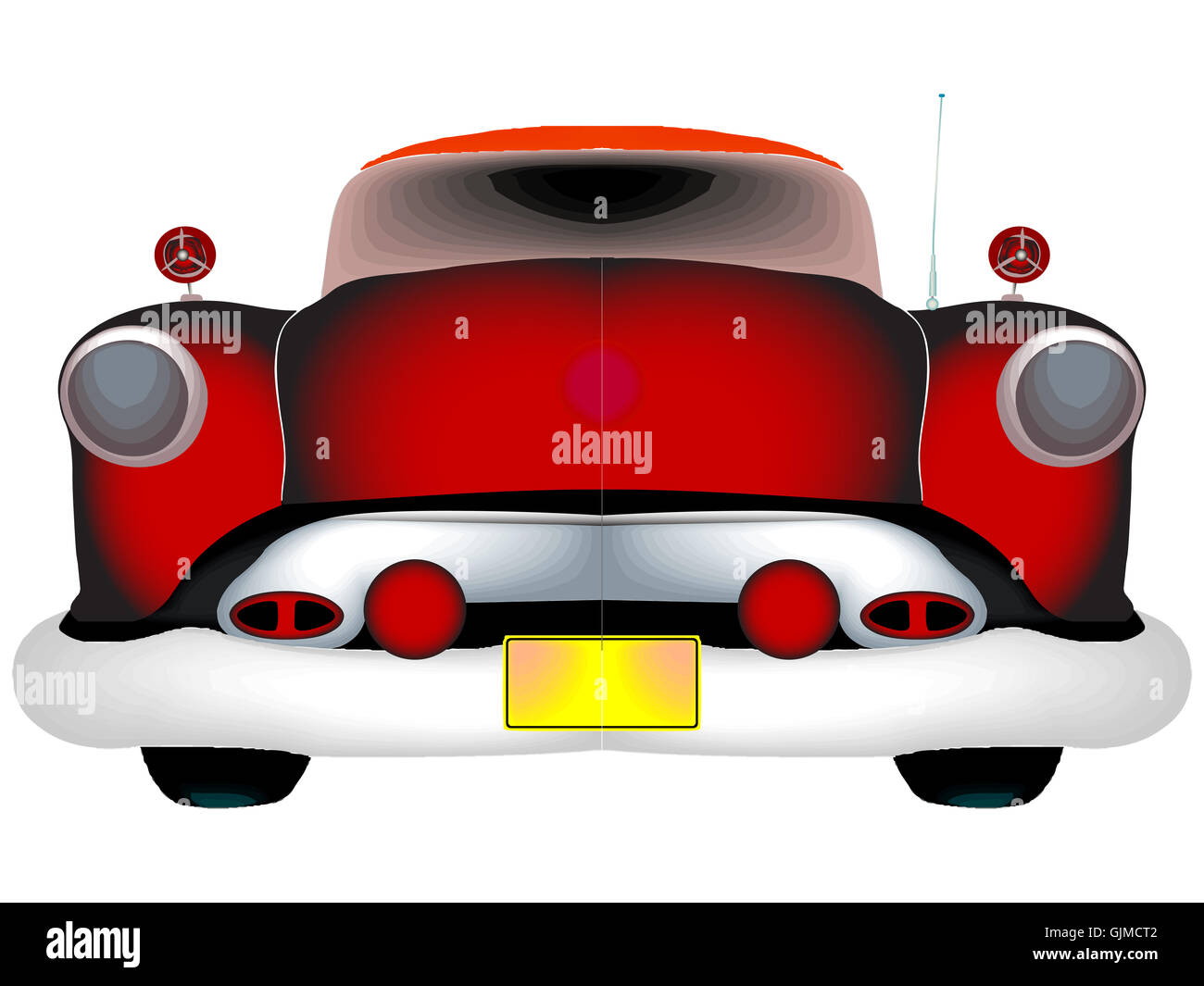 Red classic car detail Cut Out Stock Images & Pictures - Alamy