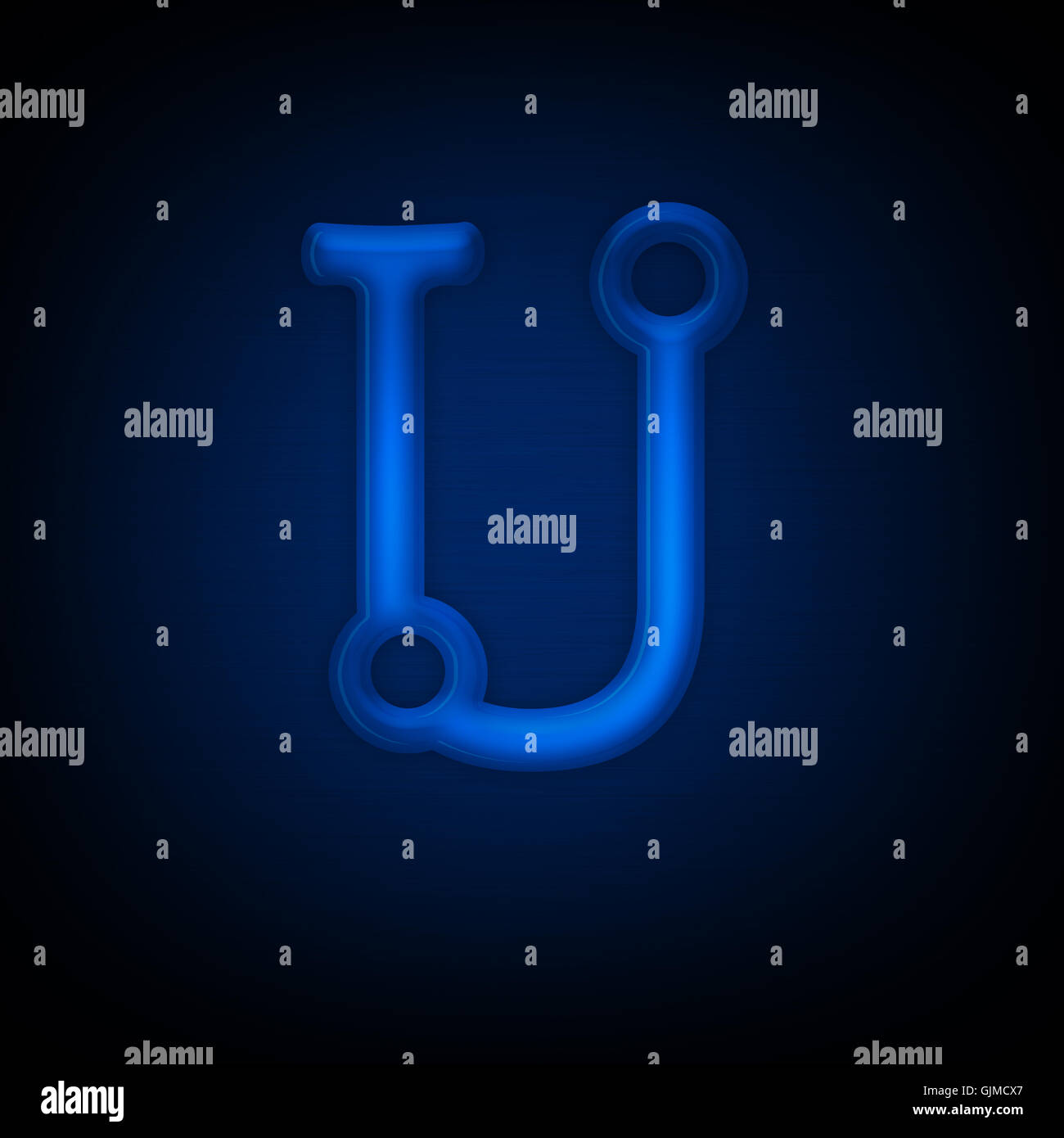 Neon Letter U Stock Photo - Alamy