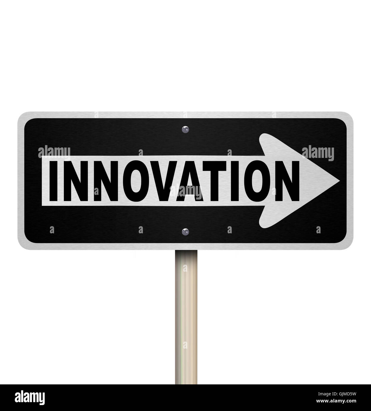 Innovation Road Sign Points Way to Innovative Invention Stock Photo - Alamy