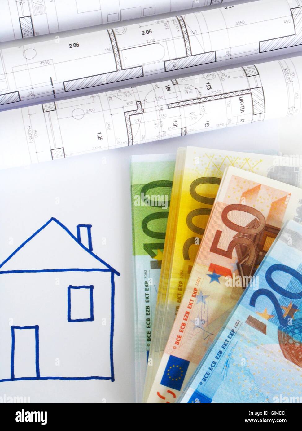 house building note Stock Photo - Alamy