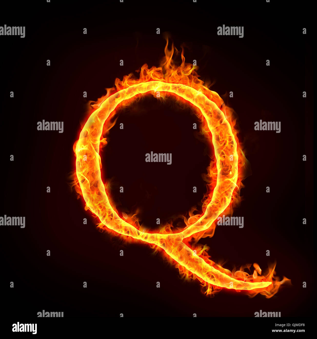 fire alphabets, Q Stock Photo - Alamy