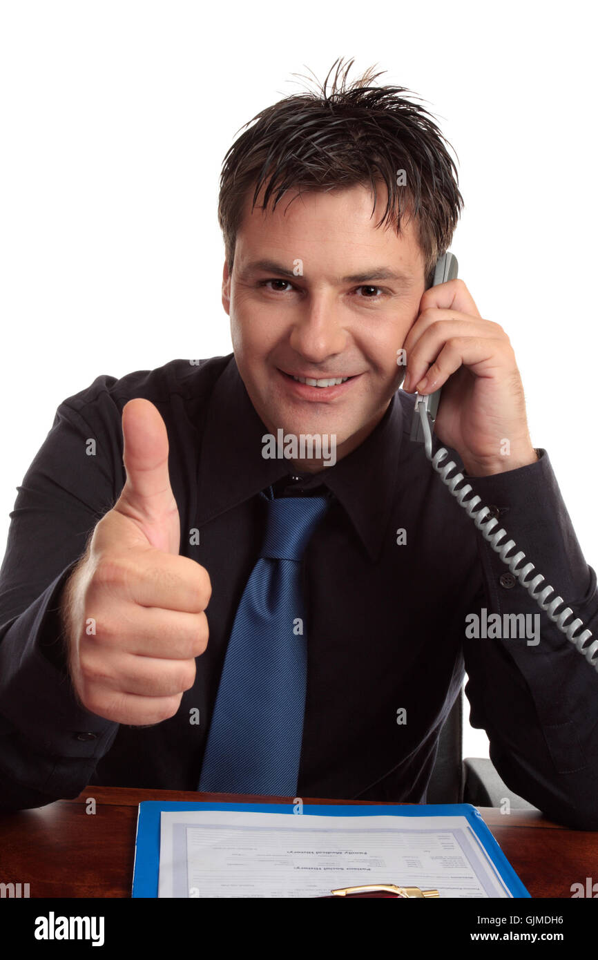 Man business satisfaction guaranteed Stock Photo - Alamy