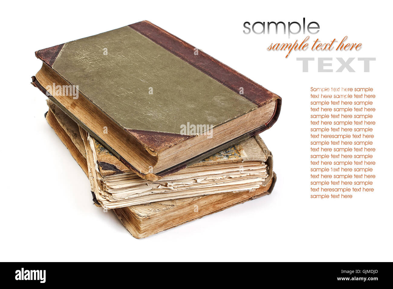 An old book with a crumpled sheet Stock Photo - Alamy
