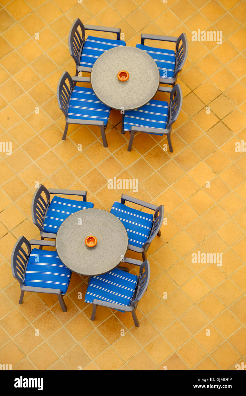 Tables from above Stock Photo - Alamy