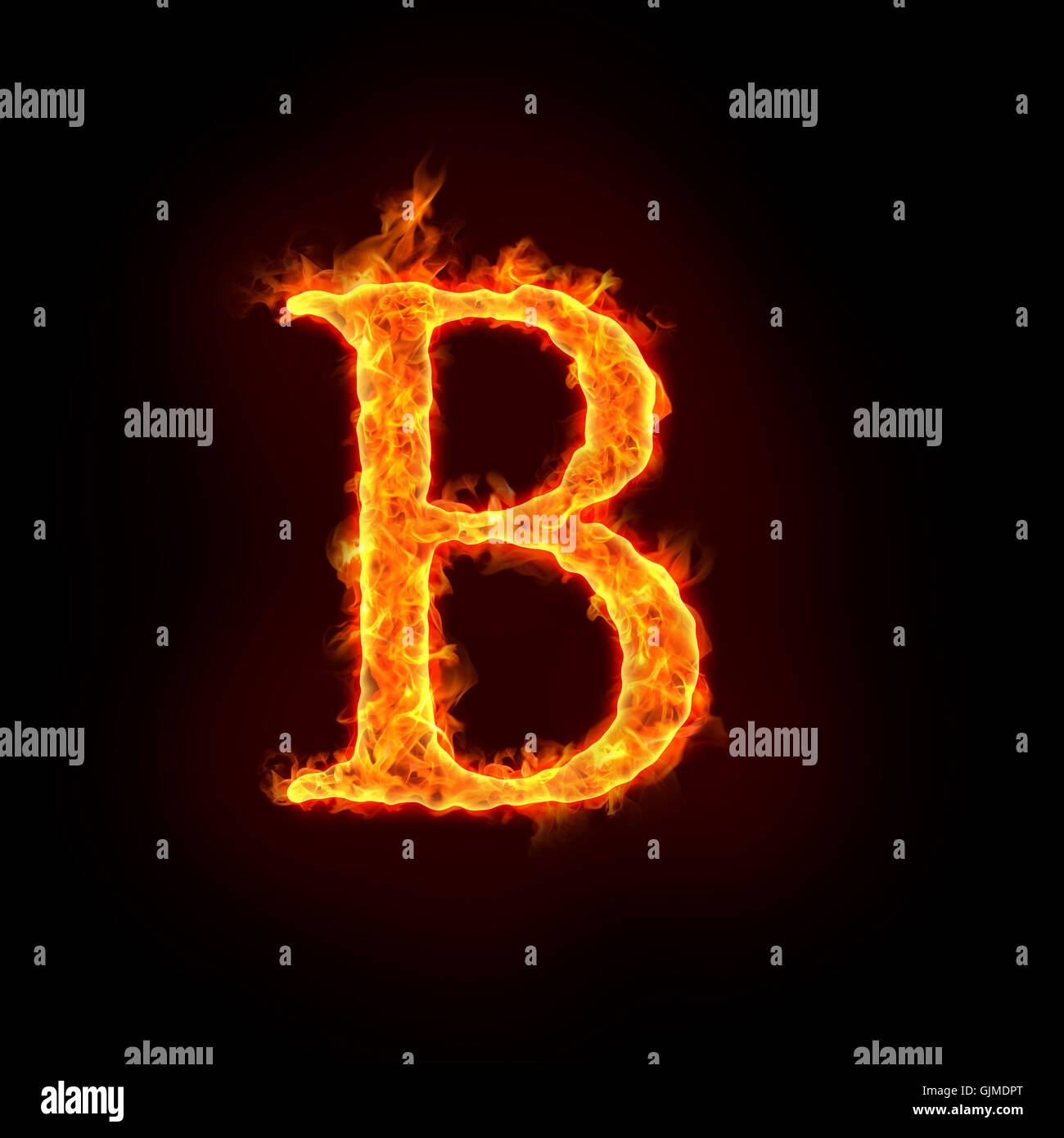 fire alphabets, B Stock Photo - Alamy