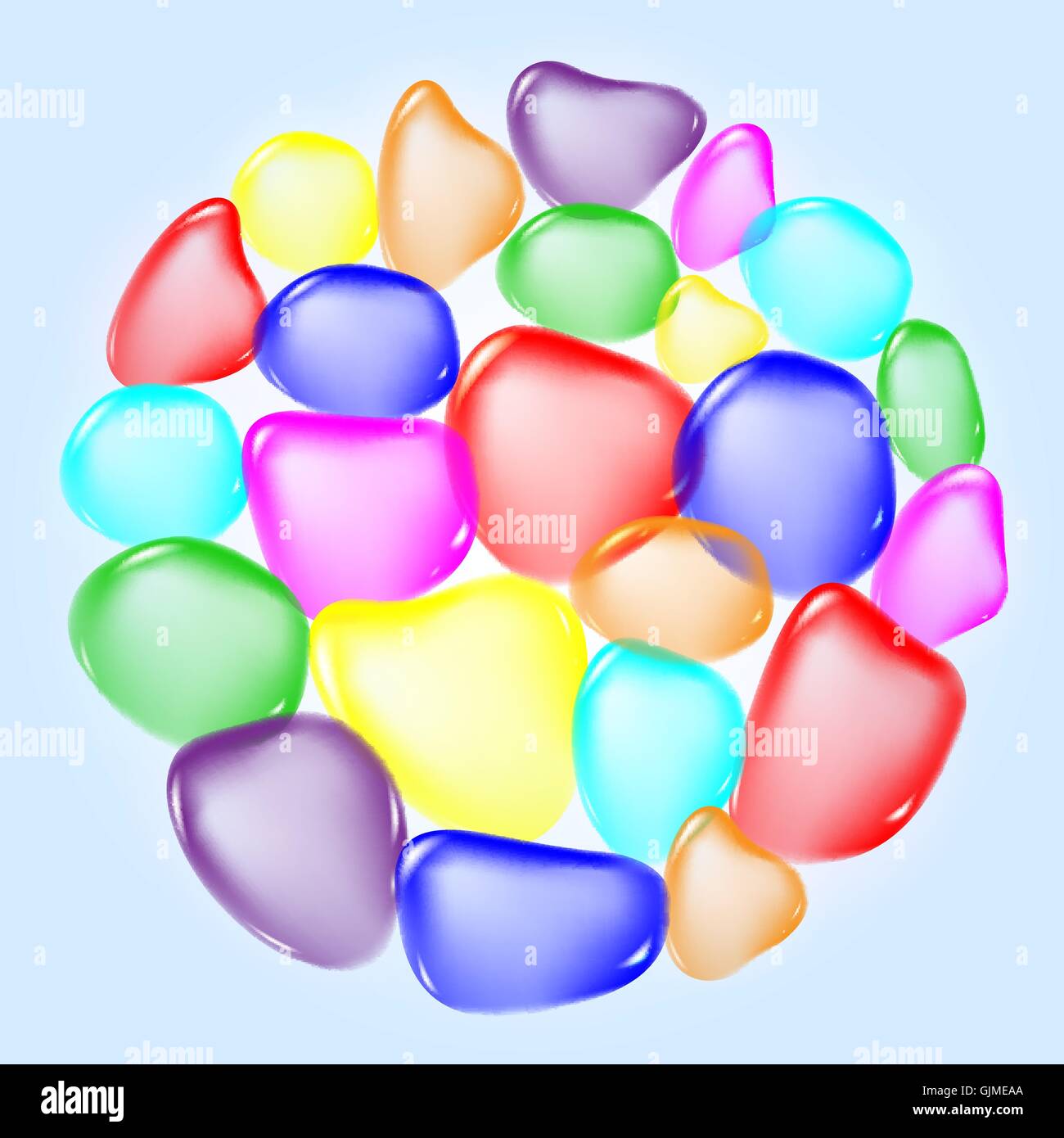 Transparent color drops on black background Stock Vector Image & Art ...
